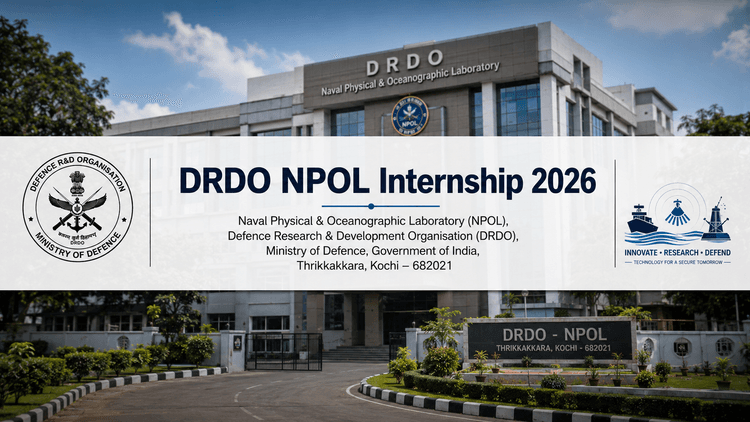 DRDO NPOL Internship 2026: 35 Seats, ₹30,000 Stipend Guide